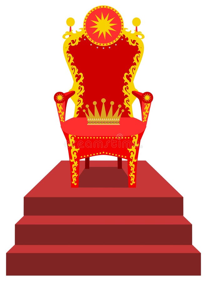 Throne Decorated with Crown, Abdication, Isolated. Stock Vector ...