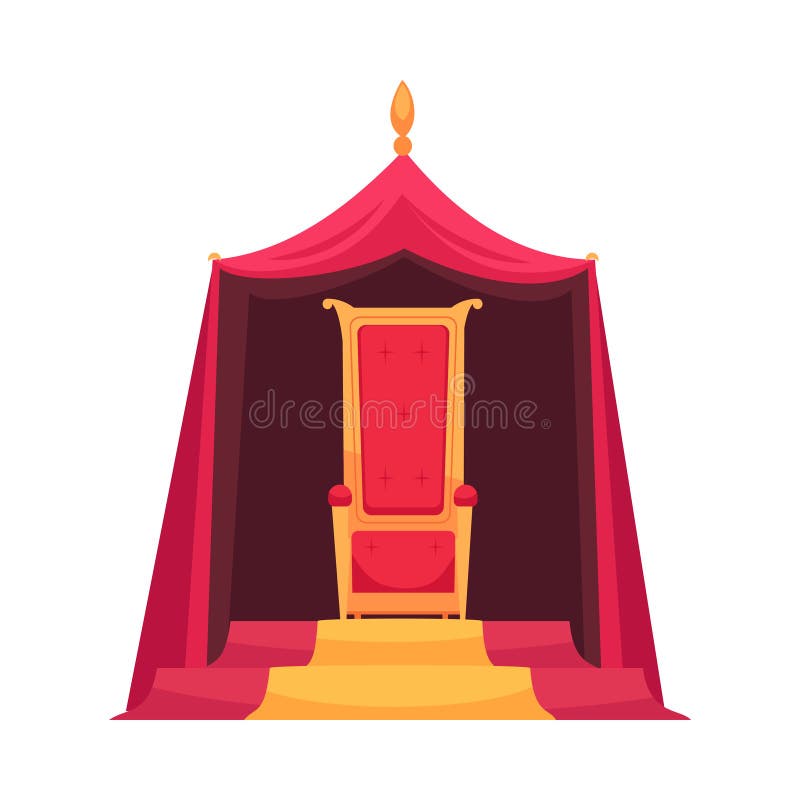 Throne Flat Illustration stock vector. Illustration of throne - 257893535