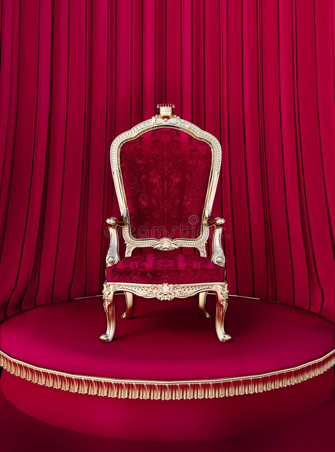 Red throne room stock illustration. Illustration of room - 23620514