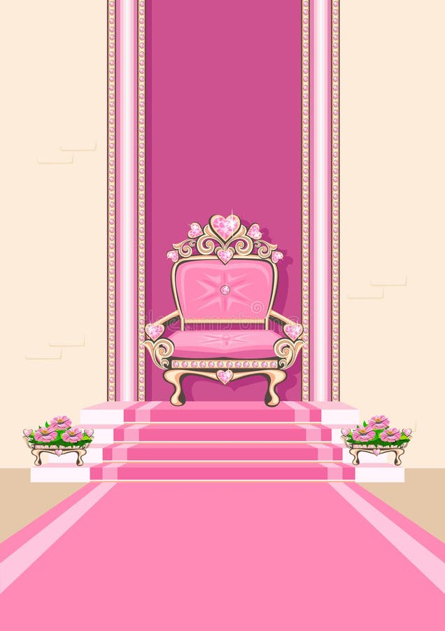 Throne Room of the Beautiful Princess Stock Vector - Illustration of ...