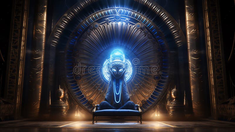 Throne Room Inside of the Pyramid. Fantasy Background. AI Generated ...