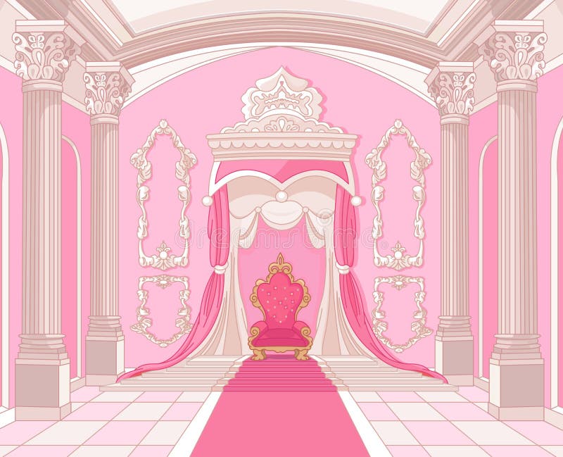 Snow Queen Magic Throne Room Stock Vector - Illustration of apartment ...