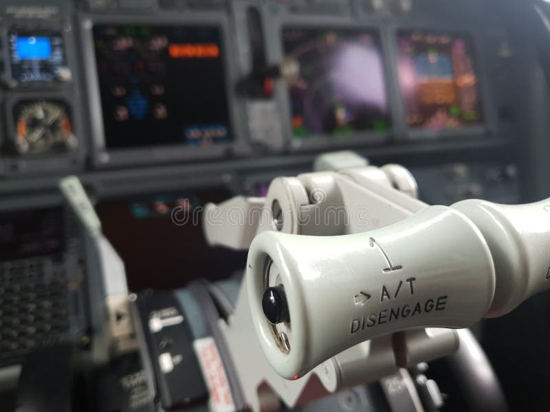 Boeing 737 Throttle Quadrant Stock Image - Image of thrustlevers ...