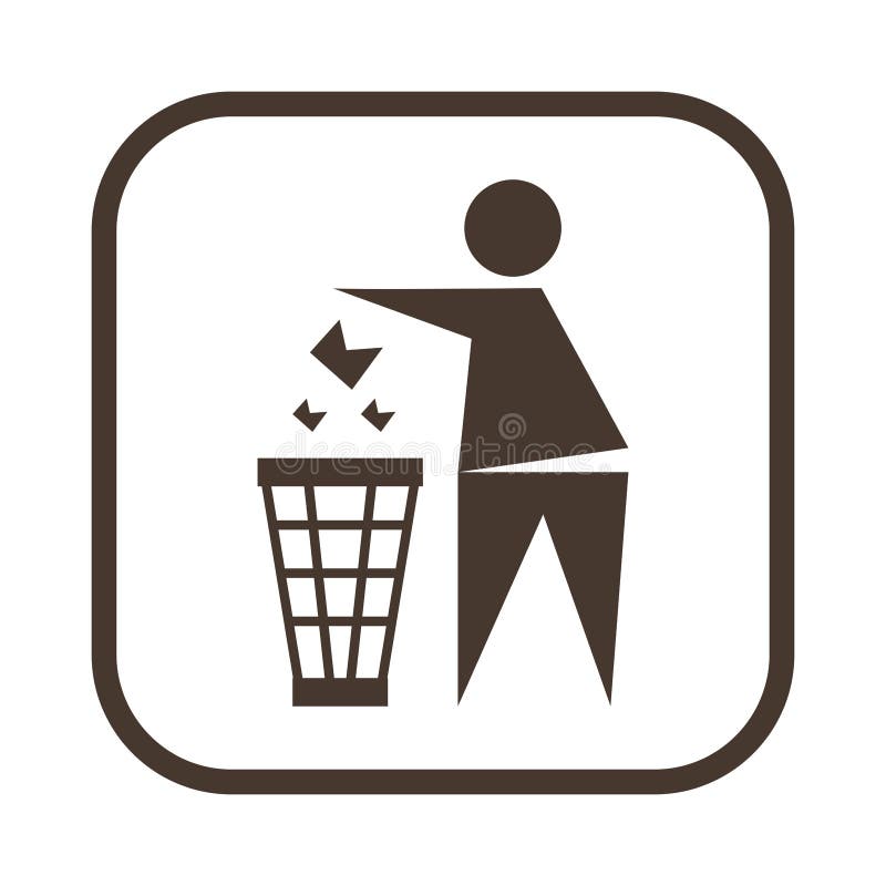 Throw away cardboard seal stock vector. Illustration of board - 240540047