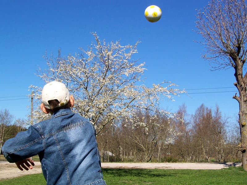 Throw ball 3 stock image. Image of sport, ball, spring - 2355695
