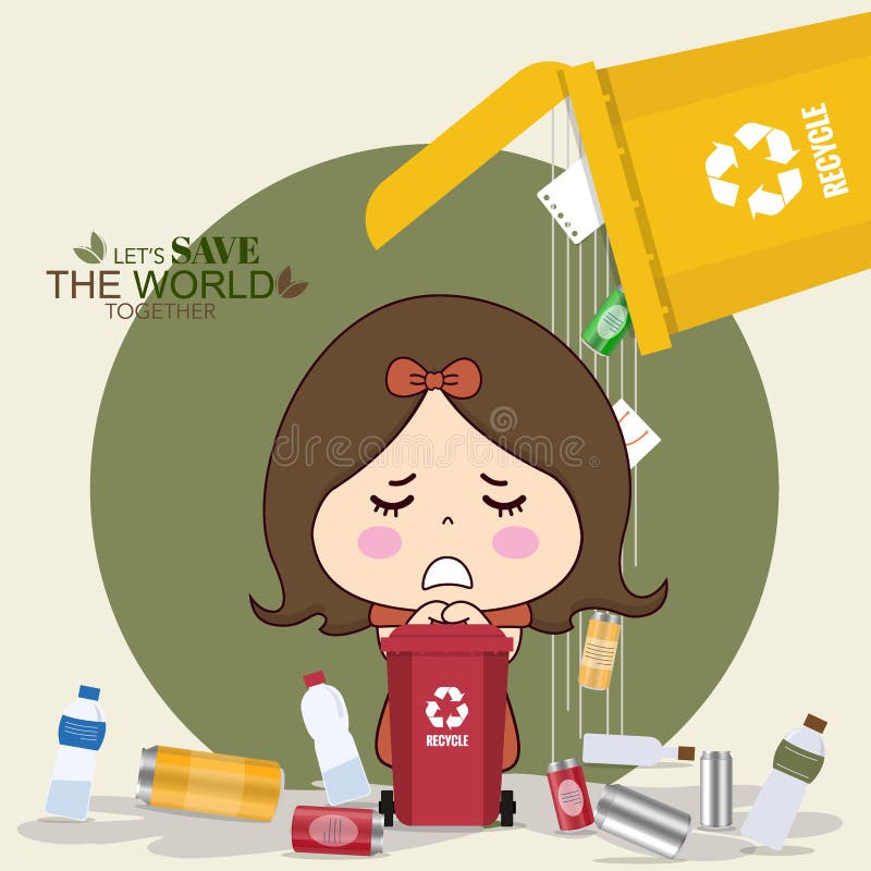 Throw Garbage in Place. ECO FRIENDLY. Ecology Concept Stock Vector ...