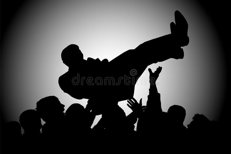 Throw in the hands of stock illustration. Illustration of gathering ...