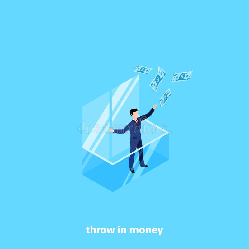 Throw in money stock vector. Illustration of money, direction - 185645249