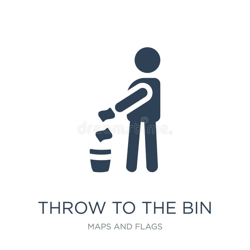 Use Dust Bin Icon in Trendy Design Style. Use Dust Bin Icon Isolated on ...