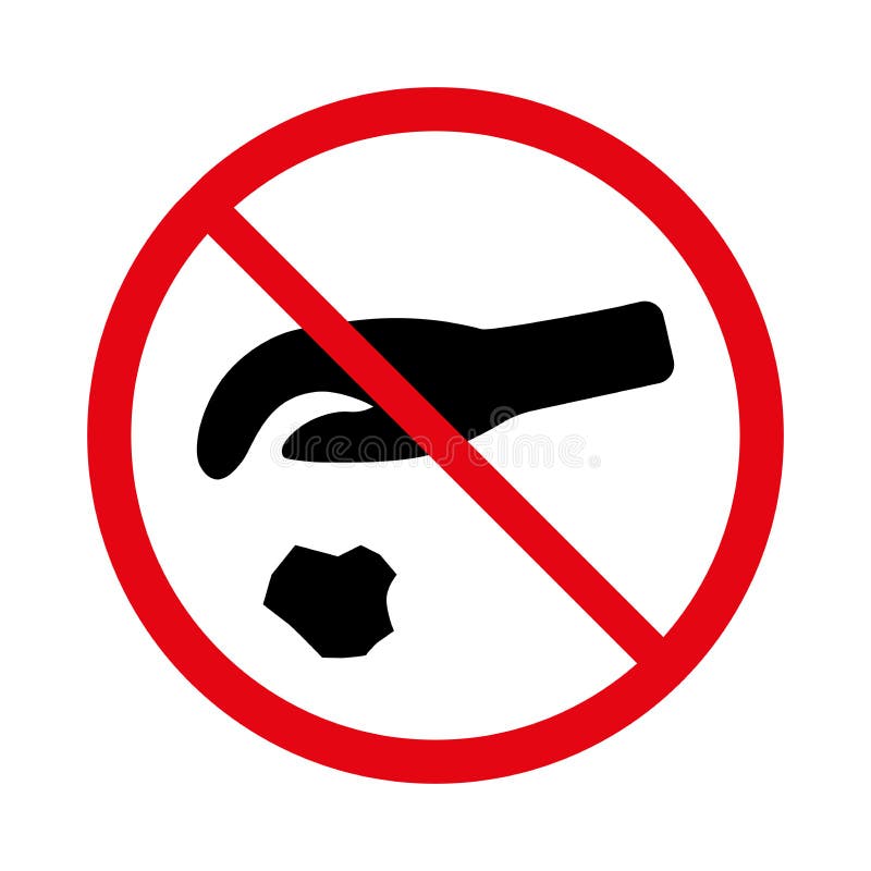 Throwing Trash Prohibited Sign Stock Illustrations – 232 Throwing Trash ...