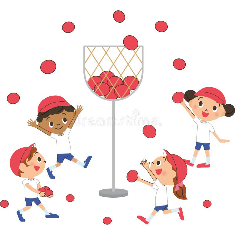 Throwing-ball Game Competition Stock Vector - Illustration of person ...