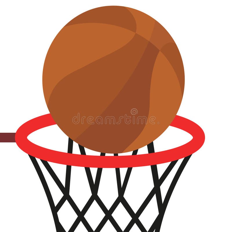 Throwing the Ball into the Hoop. Basketball Hoop with a Ball Stock ...