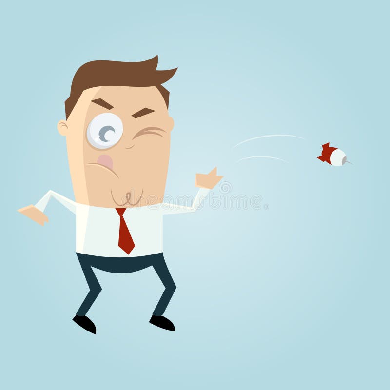 Throwing dart stock vector. Illustration of person, blue - 32880580