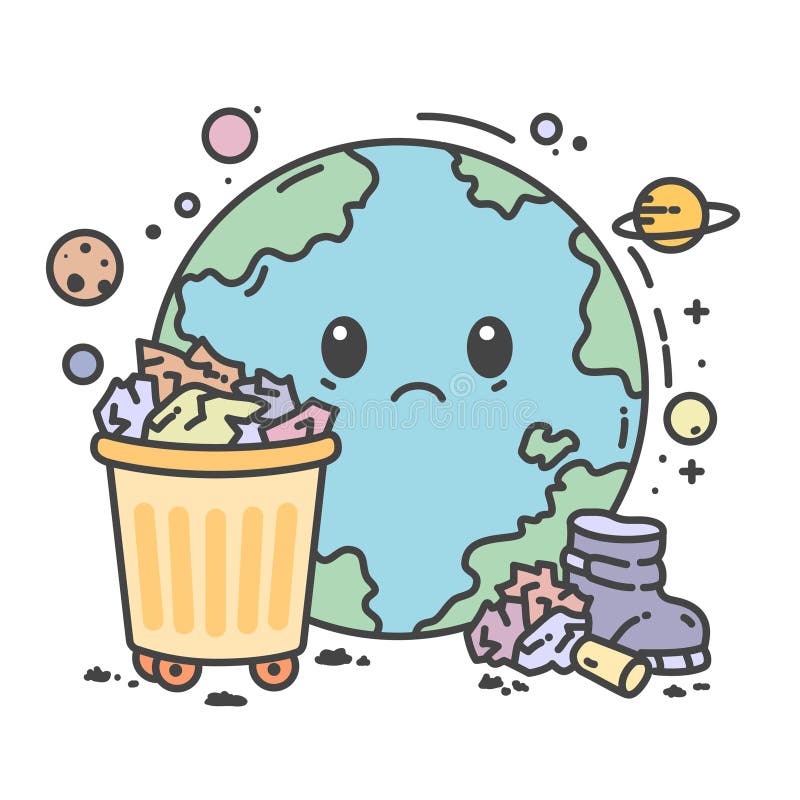 Throwing Garbage Causes Pollution on Earth. Global Warming and the ...