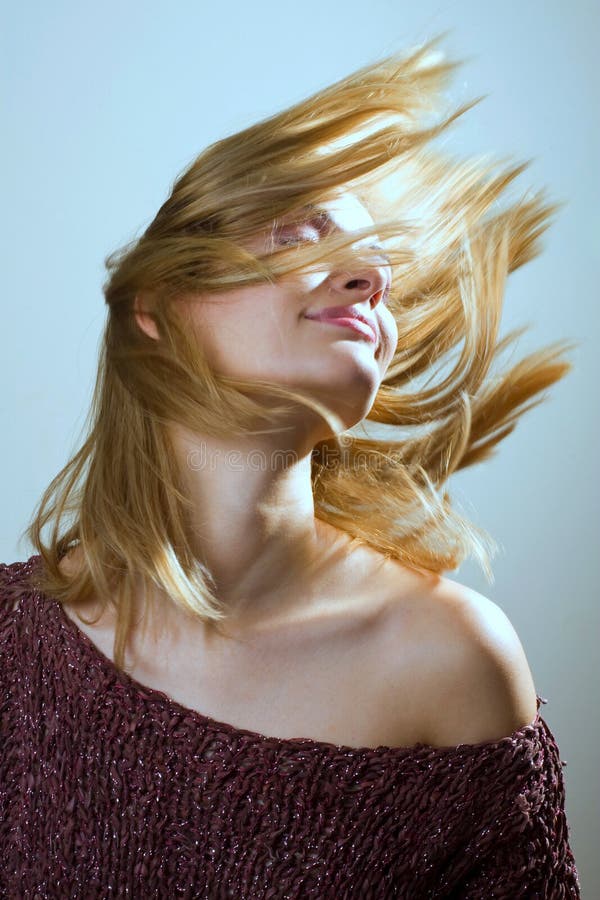 Throwing hair stock image. Image of model, light, body - 5344171