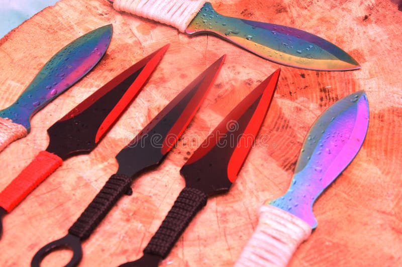 Throwing Knife stock photo. Image of dagger, cord, metal - 248602270