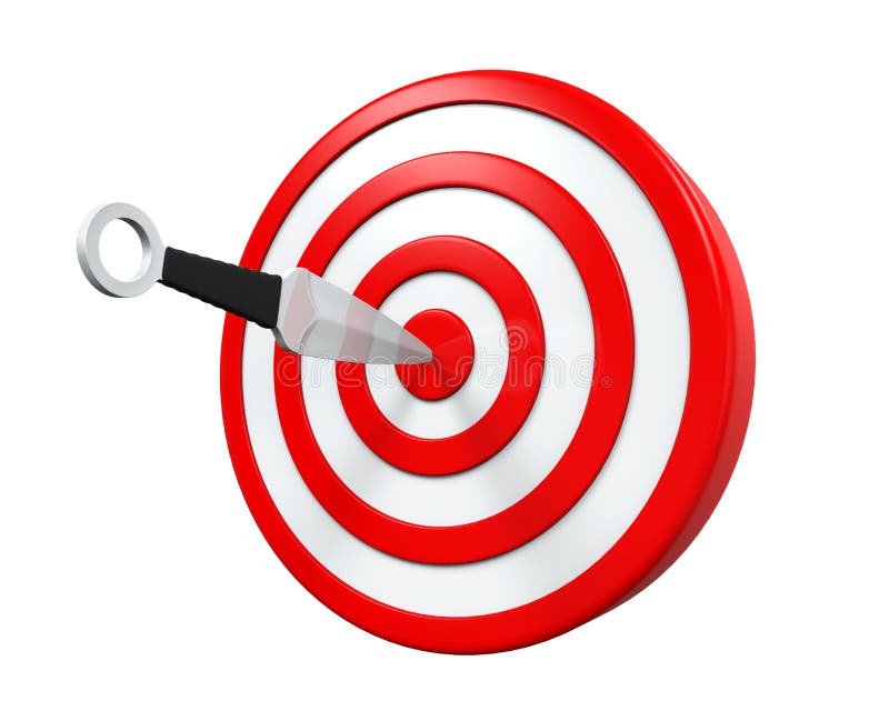 Throwing Knife and Target stock illustration. Illustration of knives ...