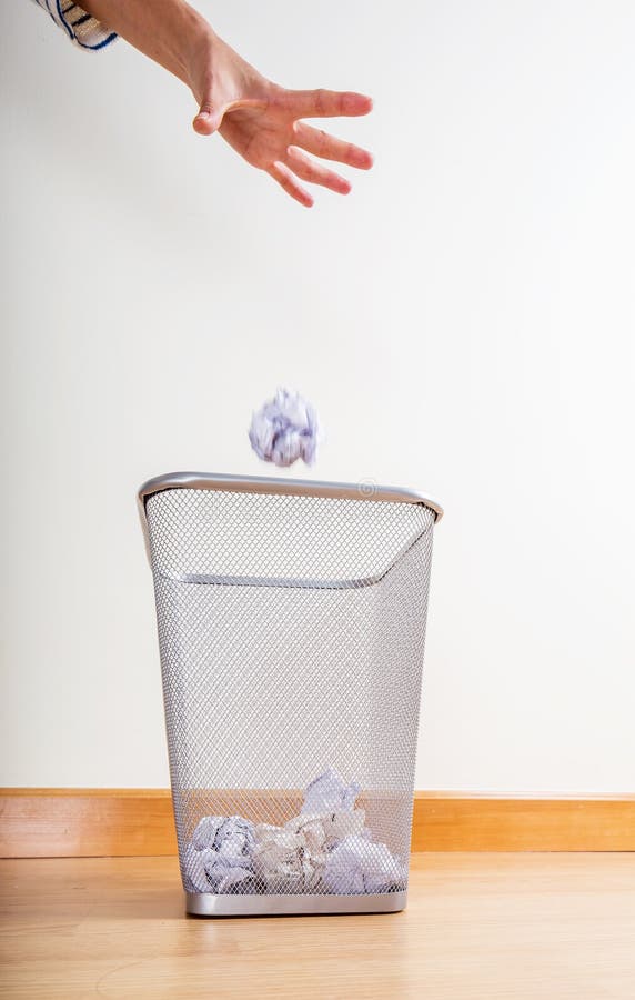 Throwing of Paper Ball by Hand Stock Photo - Image of throw, steel ...