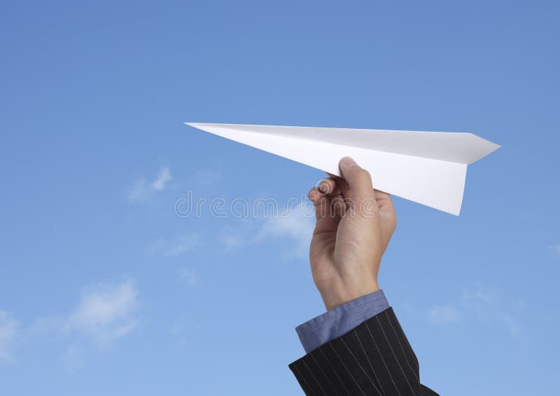Throwing a paper plane stock image. Image of airplane - 13079673