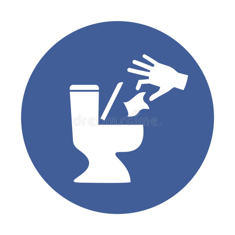 Throwing paper in wc stock vector. Illustration of throwing - 273259001