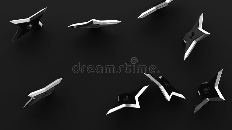 Throwing Stars on Black Background Stock Footage - Video of edge, east ...