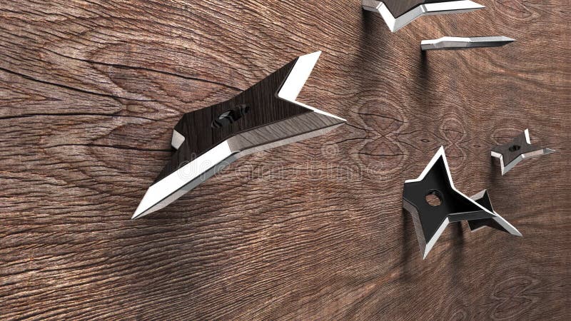 Throwing Stars stock footage. Video of murderous, wall - 69110480