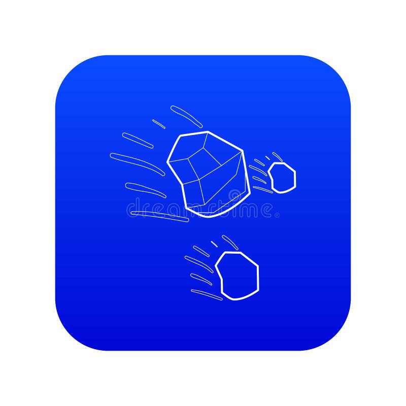 Throwing Stones Icon Blue Vector Stock Vector - Illustration of blue ...