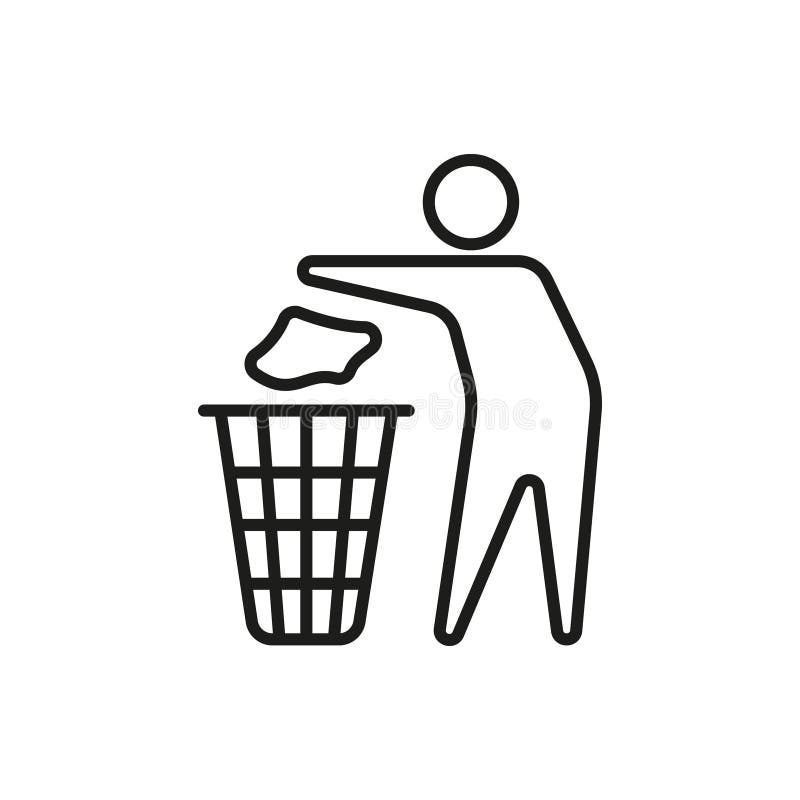 Sticker Man Trash Symbol Stock Illustrations – 282 Sticker Man Trash ...