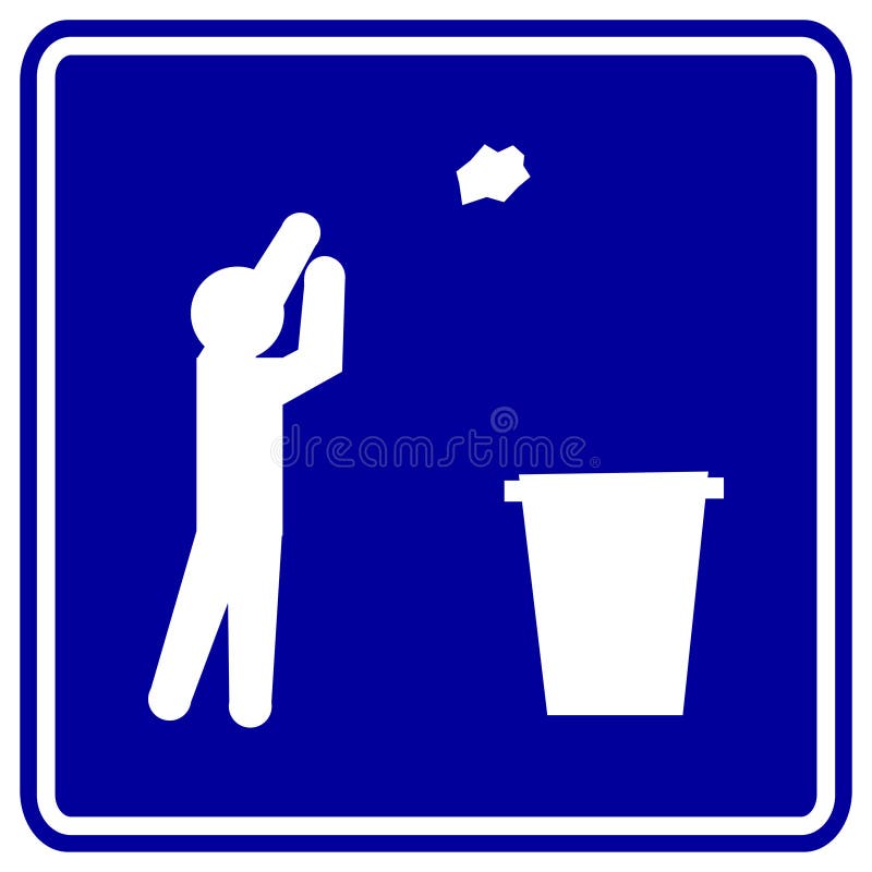Throwing trash vector sign stock vector. Illustration of sign - 2595320