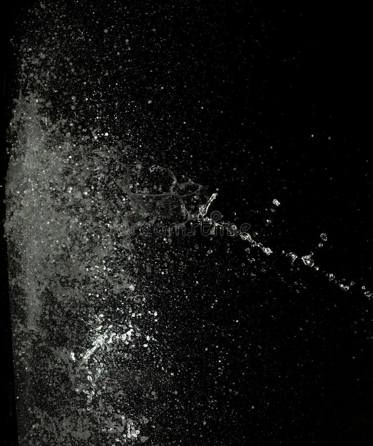 Throwing of Water Splashes into Drop Water Attack Fluttering in Wall ...