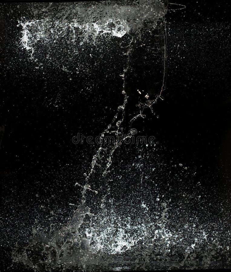 Throwing of Water Splashes into Drop Water Attack Fluttering in Wall ...