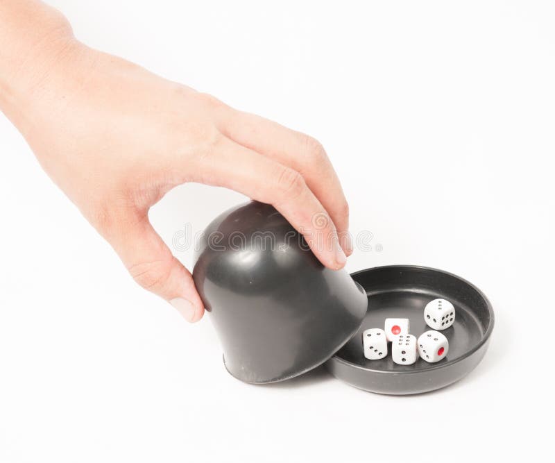 Thrown Dice Isolated On White Background Stock Photo - Image of ...