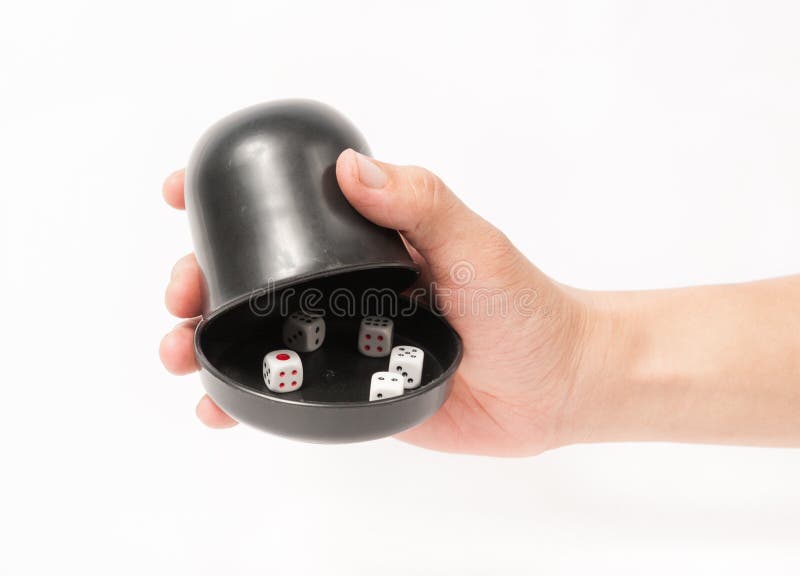 Thrown Dice Isolated on White Background Stock Photo - Image of casino ...