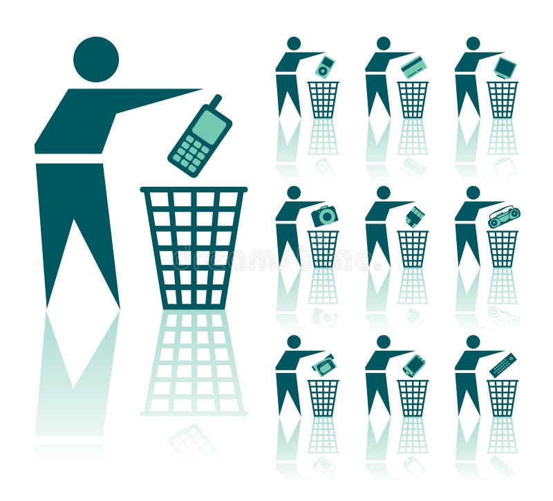 Throwout icons digital stock vector. Illustration of recorder - 6048837