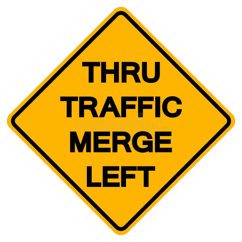 Traffic Merge Sign stock image. Image of urban, concept - 191564233