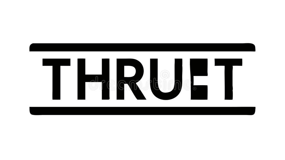 THRUST Dynamic Energy Force Keyword, Vector Design Generative AI Stock ...