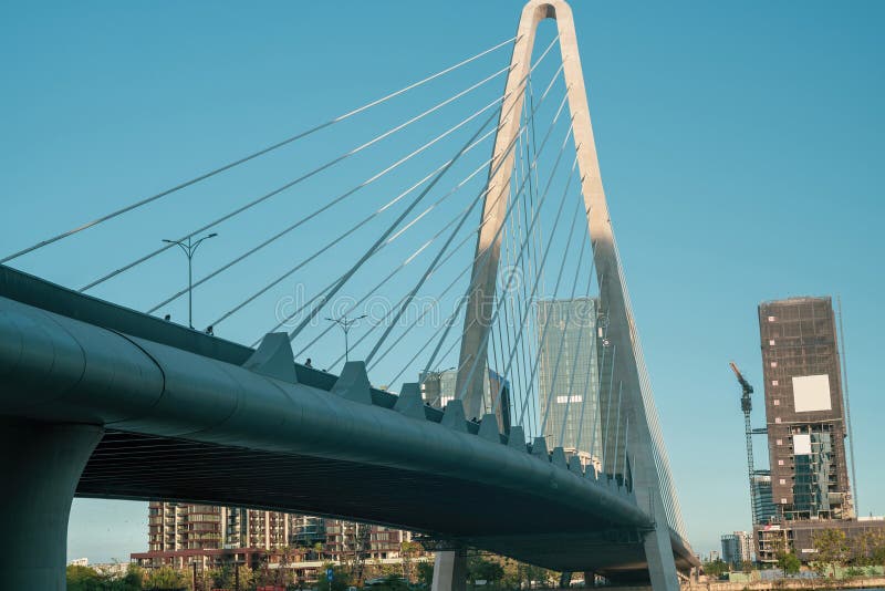 Thu Thiem 2 Bridge Close Wide Angle View Editorial Stock Image - Image ...