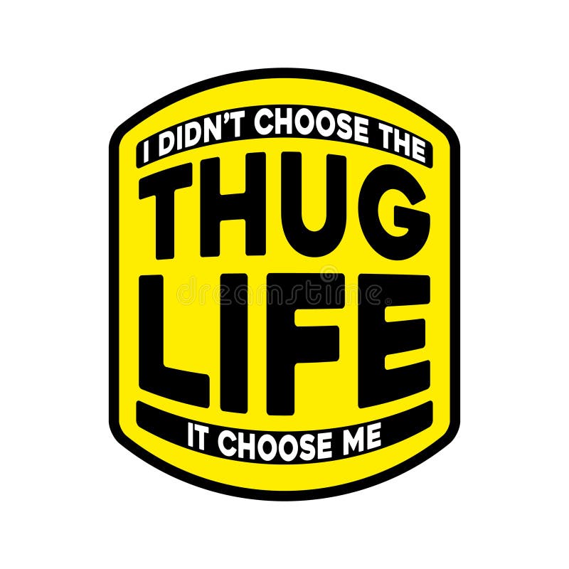 Thug life sticker stock vector. Illustration of thug - 343747188