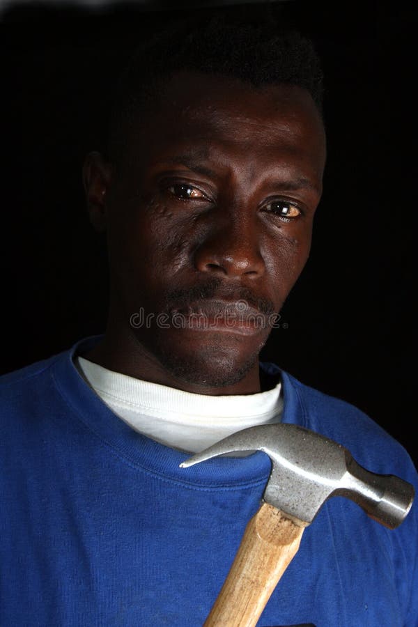 Thug Man with Hammer stock photo. Image of thug, tool - 18725304