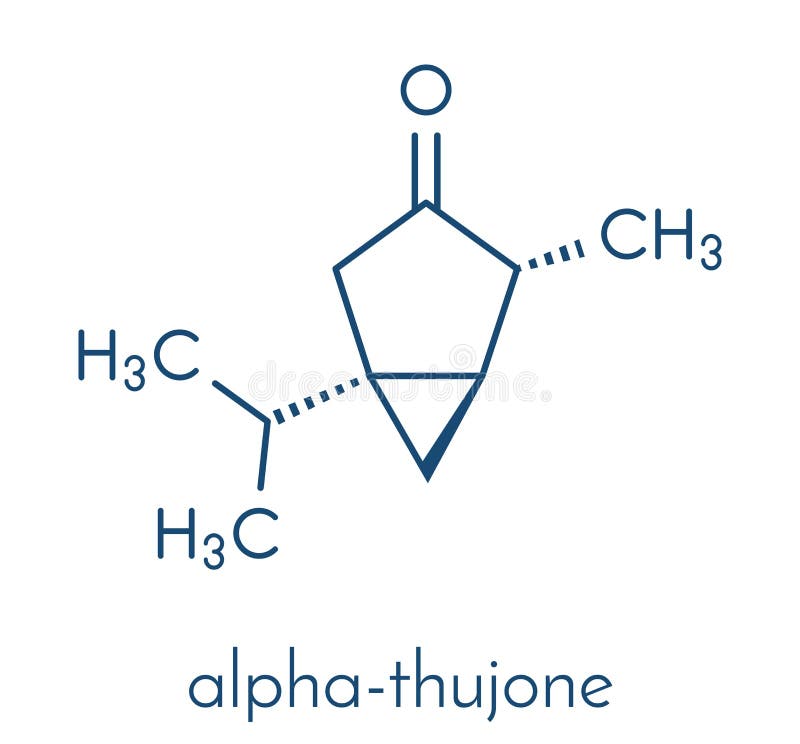 Thujone Absinthe Molecule, Chemical Structure. Skeletal Formula. Stock ...