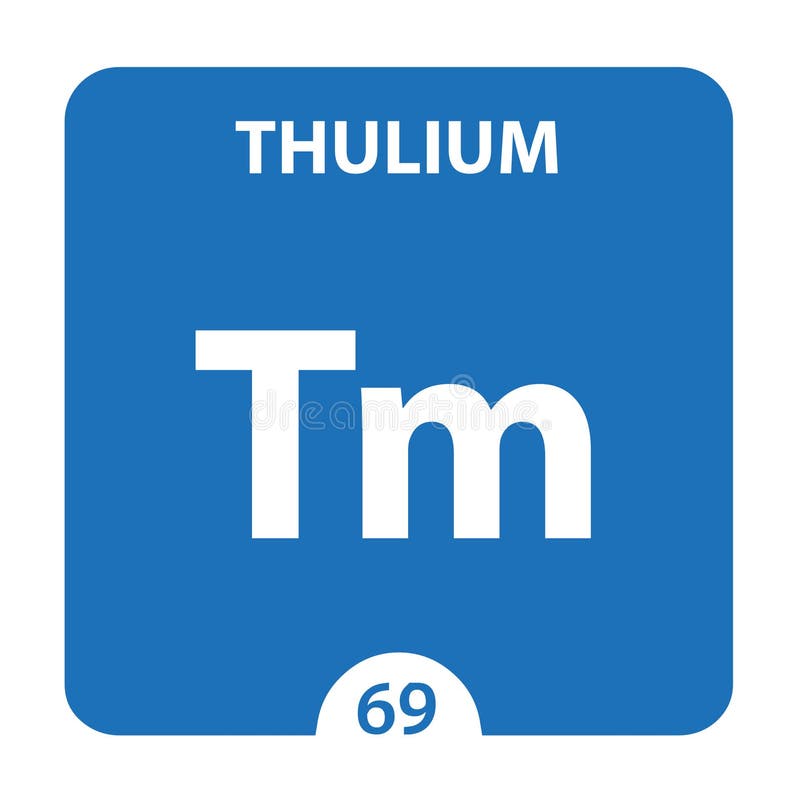 Thulium Chemical 69 Element of Periodic Table. Molecule and ...