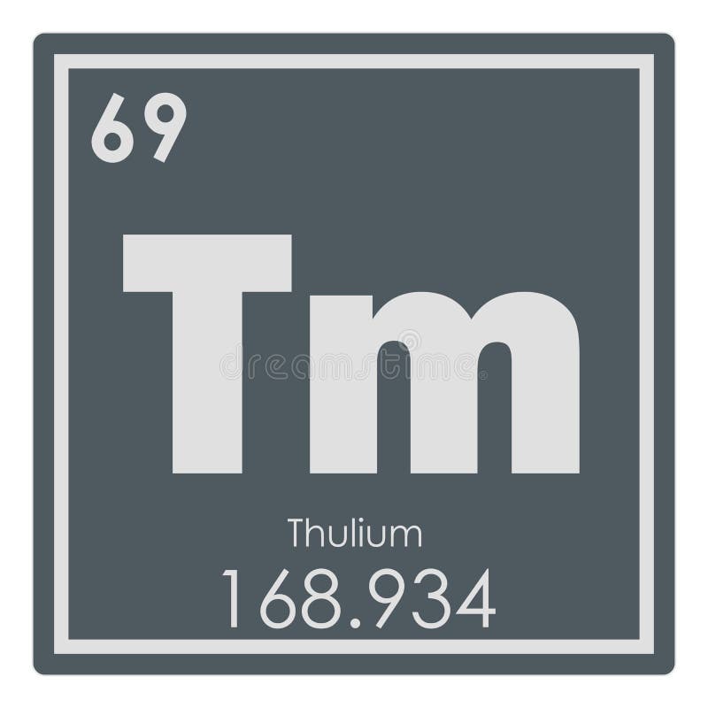 Thulium chemical element stock illustration. Illustration of formula ...
