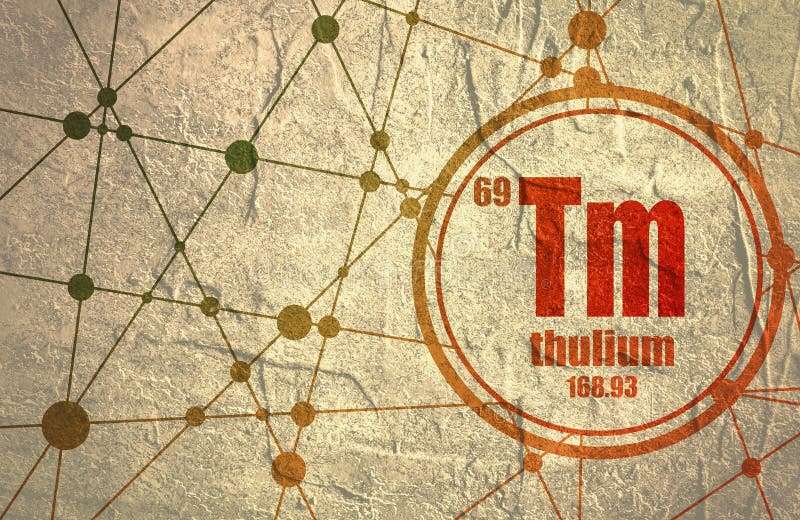 Thulium Tm, Element Symbol from Periodic Table Series Stock ...