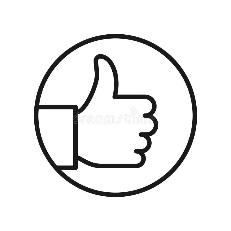 Thumb in Circle Icon. Quality Control Illustration Stock Vector ...