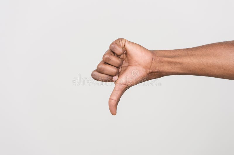 Thumb Down Hand Signs on White. Stock Image - Image of faust, concepts ...