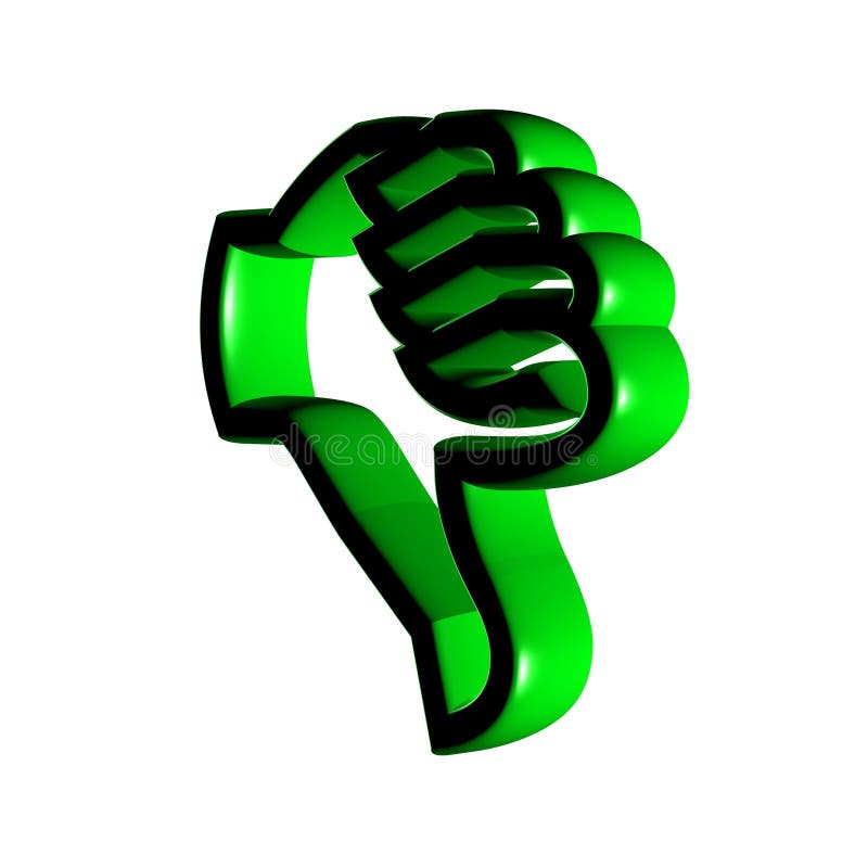 Thumb down icon stock illustration. Illustration of downfall - 8331880