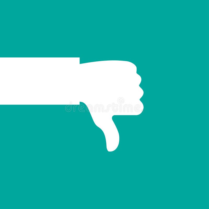 Thumb down vector icon. stock vector. Illustration of approval - 90342032