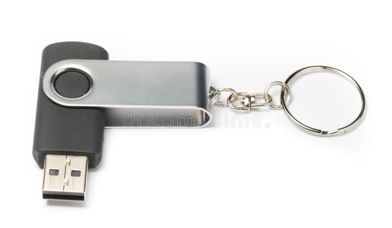 Thumb Drive on White Background Stock Image - Image of technology, data ...