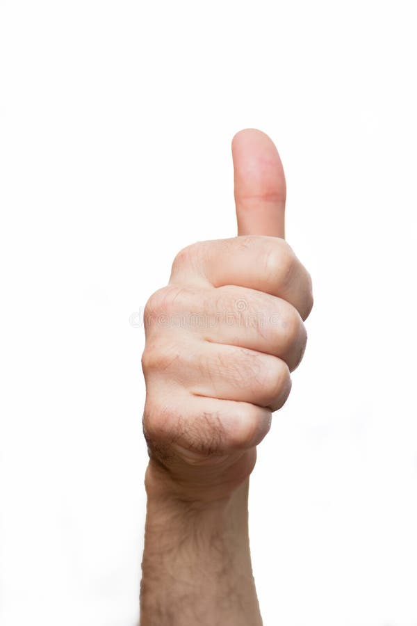 Thumb extended to the top stock photo. Image of great - 97968218