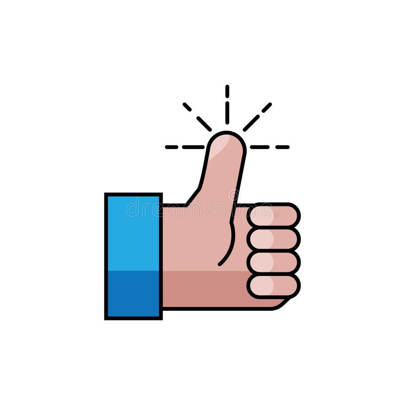 Thumb hand icon stock vector. Illustration of approve - 334246423